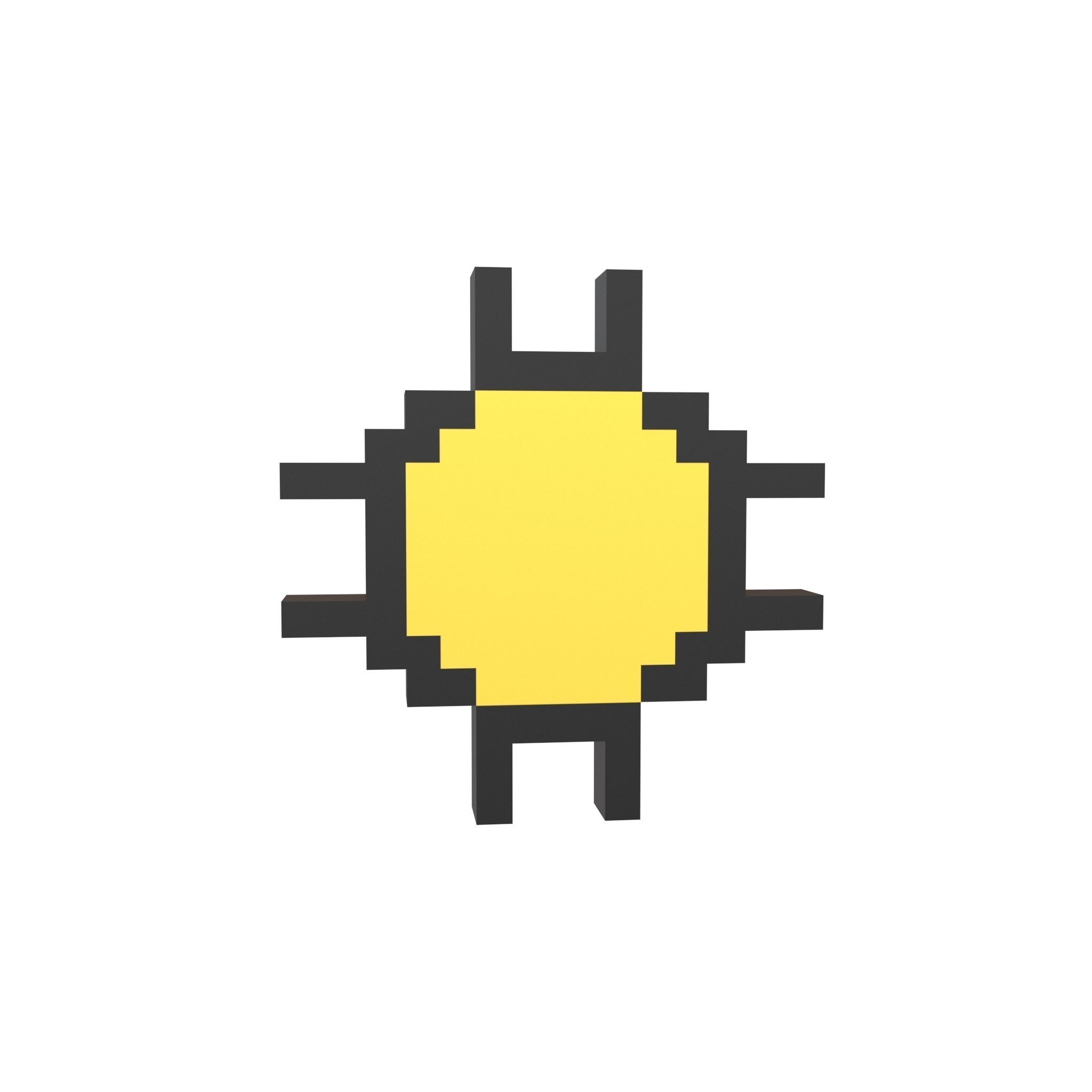 3D model Pixel Sun v1 001 VR / AR / low-poly | CGTrader