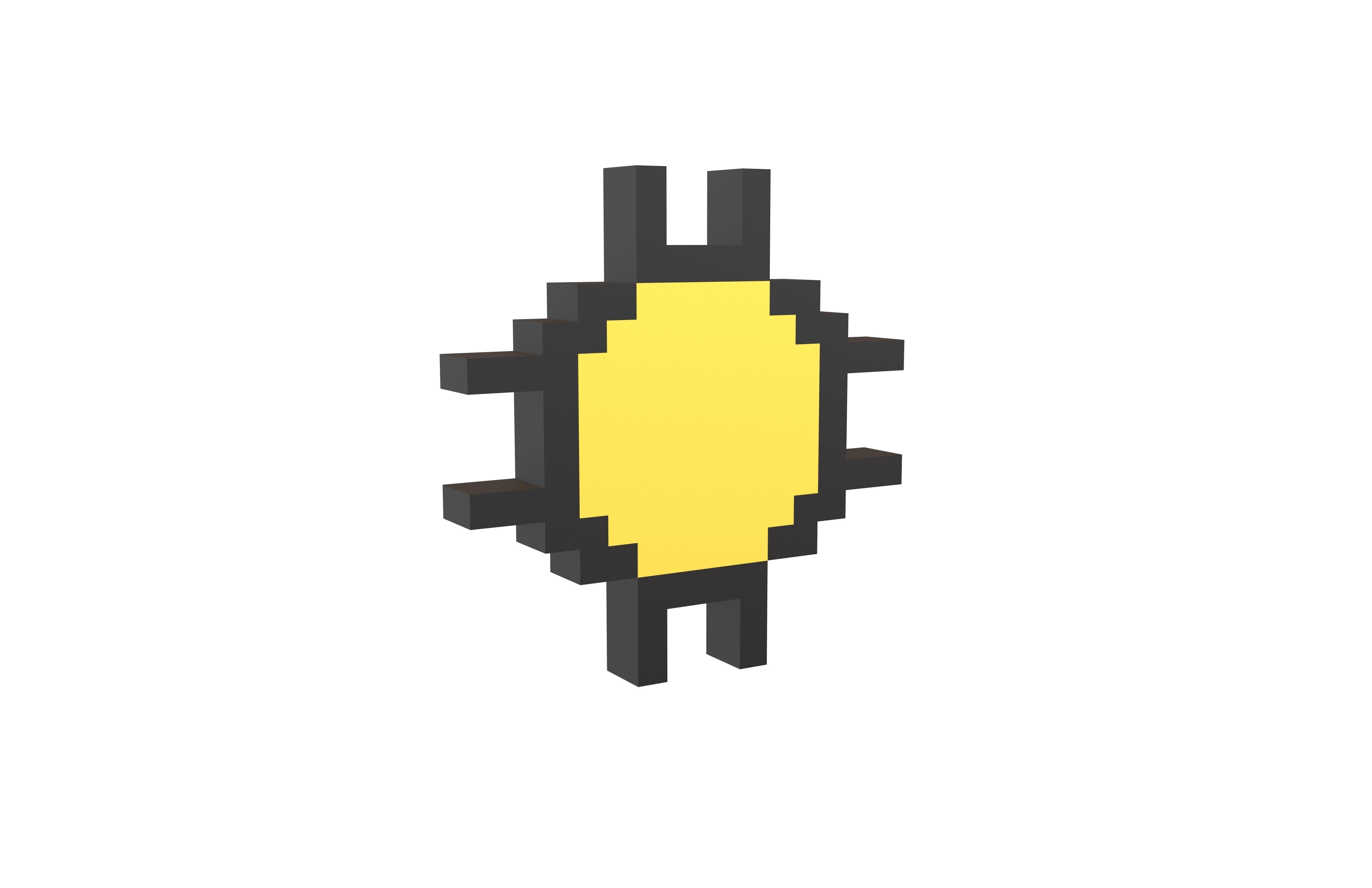 3D model Pixel Sun v1 001 VR / AR / low-poly | CGTrader