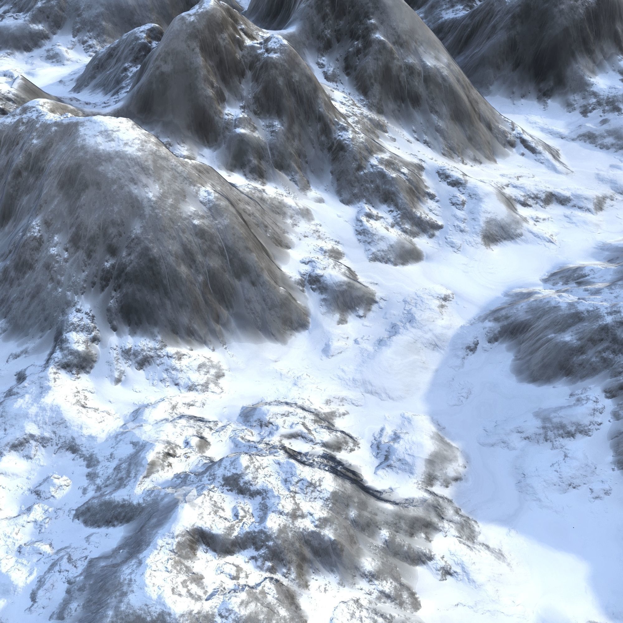 3D model Snow Land 07 VR / AR / low-poly | CGTrader