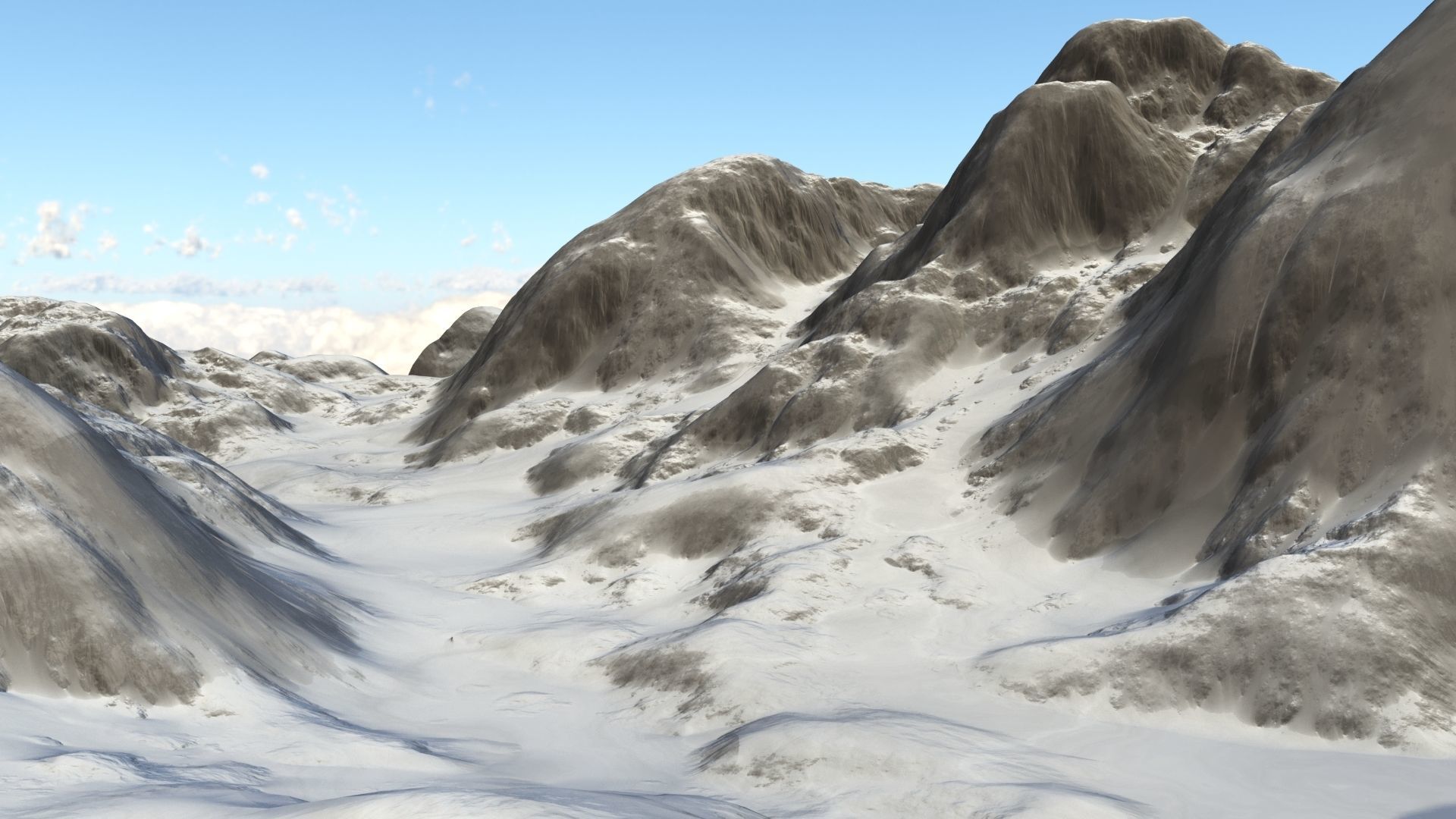 3D model Snow Land 07 VR / AR / low-poly | CGTrader