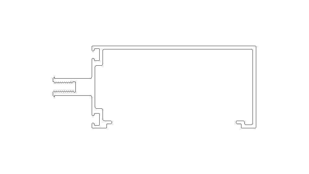 3D model Aluminum Extruded Open Back Horizontal Mullions MOD AL-02cw VR ...