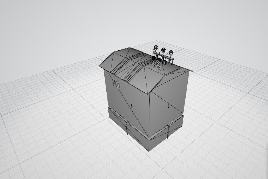 3D model Transformer station for Unity game ready VR / AR / low-poly ...