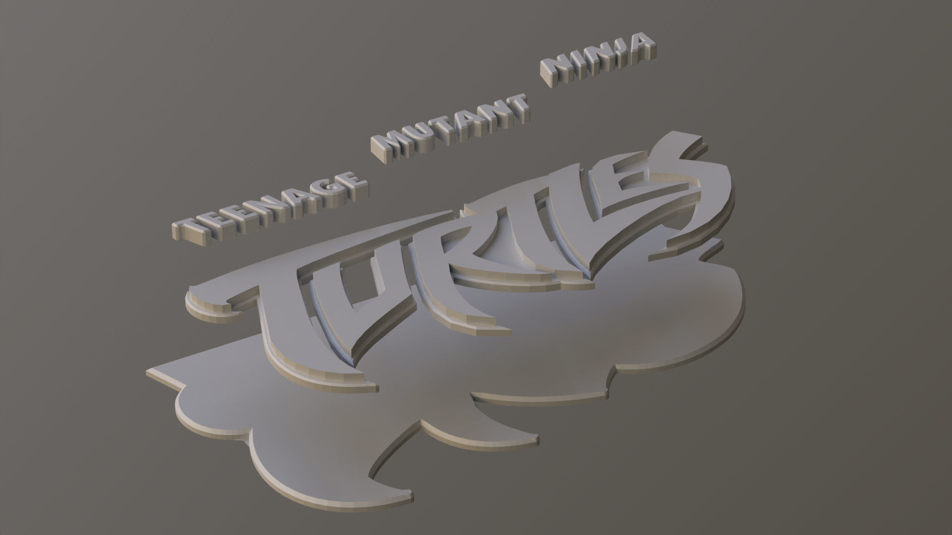 3D model TMNT all logos 1984 to 2023 Renderable and Printable models VR ...