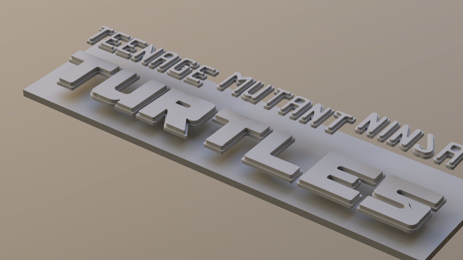 3D model TMNT all logos 1984 to 2023 Renderable and Printable models VR ...