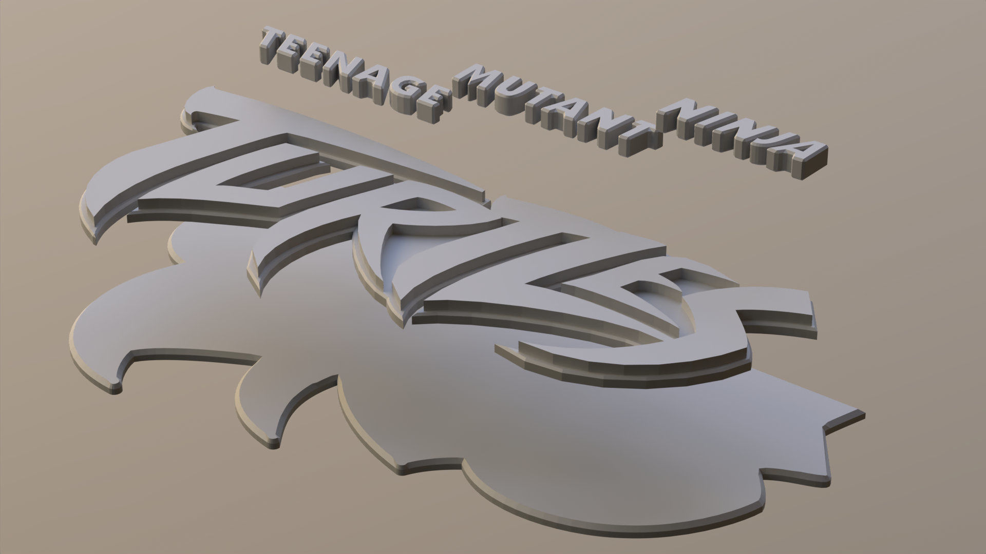 3D model TMNT all logos 1984 to 2023 Renderable and Printable models VR ...