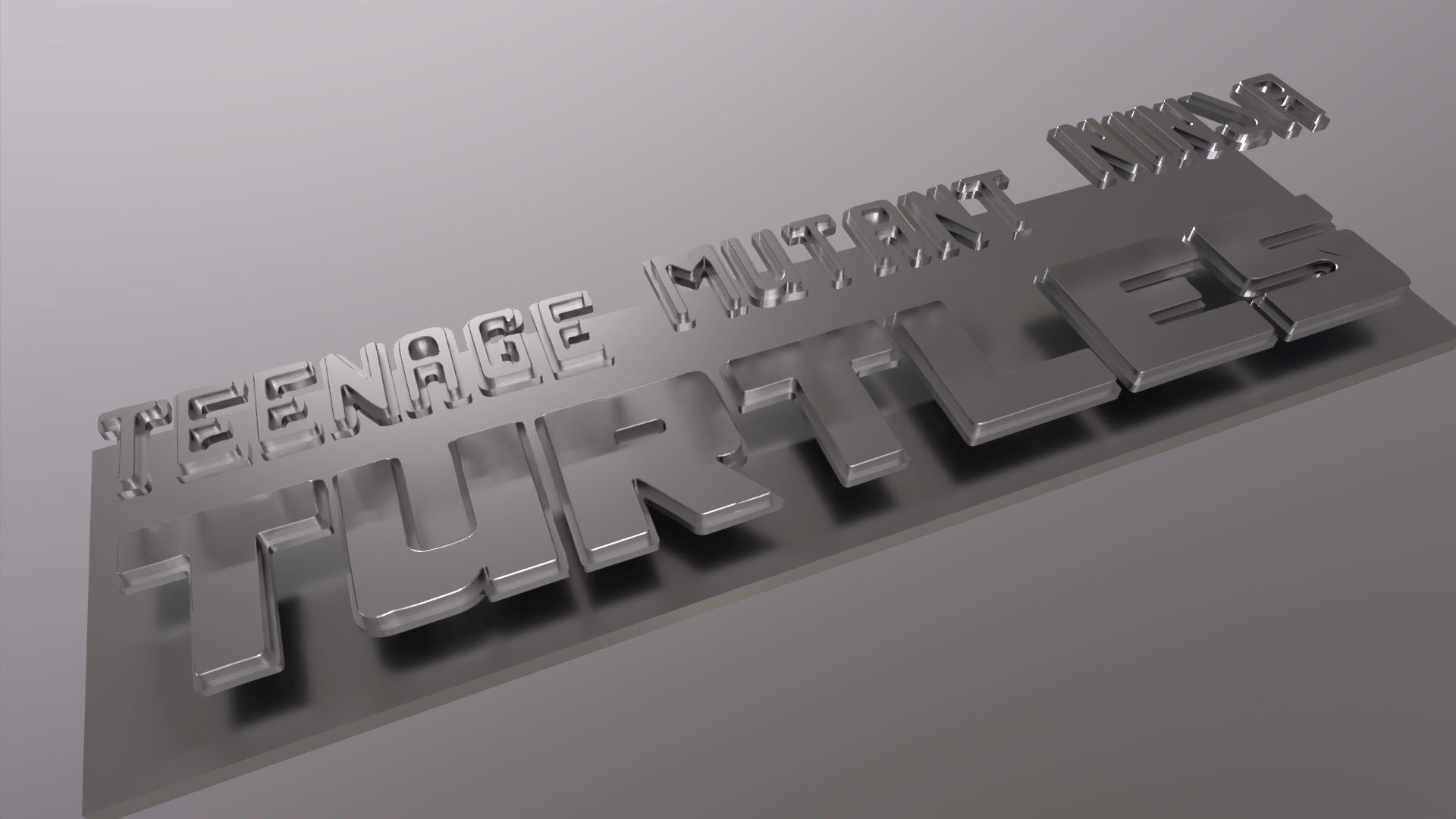 3D model TMNT all logos 1984 to 2023 Renderable and Printable models VR ...