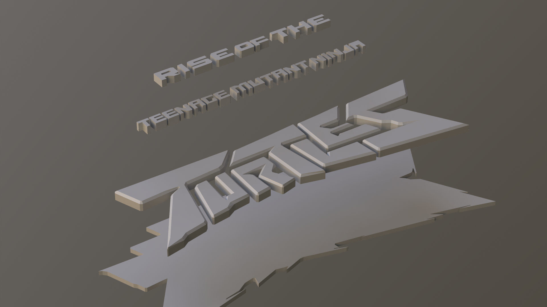 3D model TMNT all logos 1984 to 2023 Renderable and Printable models VR ...