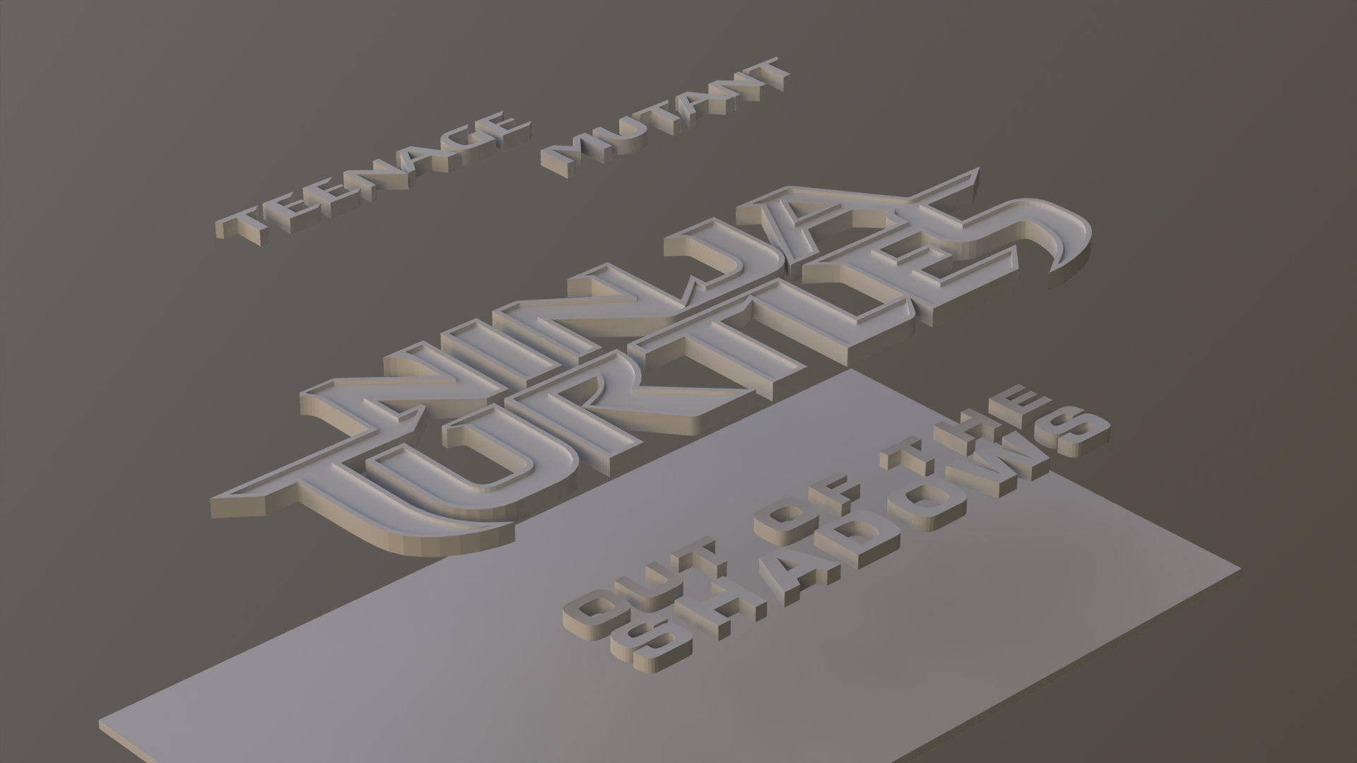 3D model TMNT all logos 1984 to 2023 Renderable and Printable models VR ...