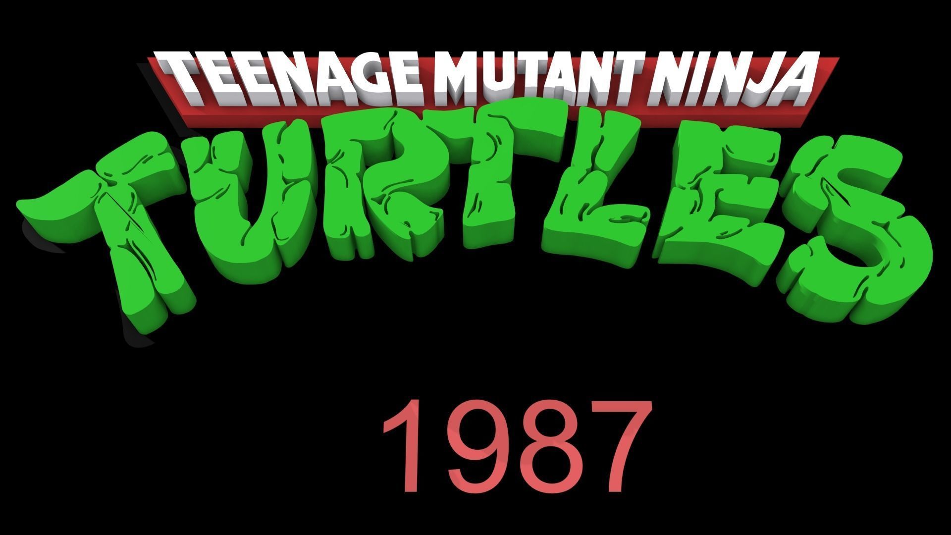 3D model TMNT all logos 1984 to 2023 Renderable and Printable models VR ...
