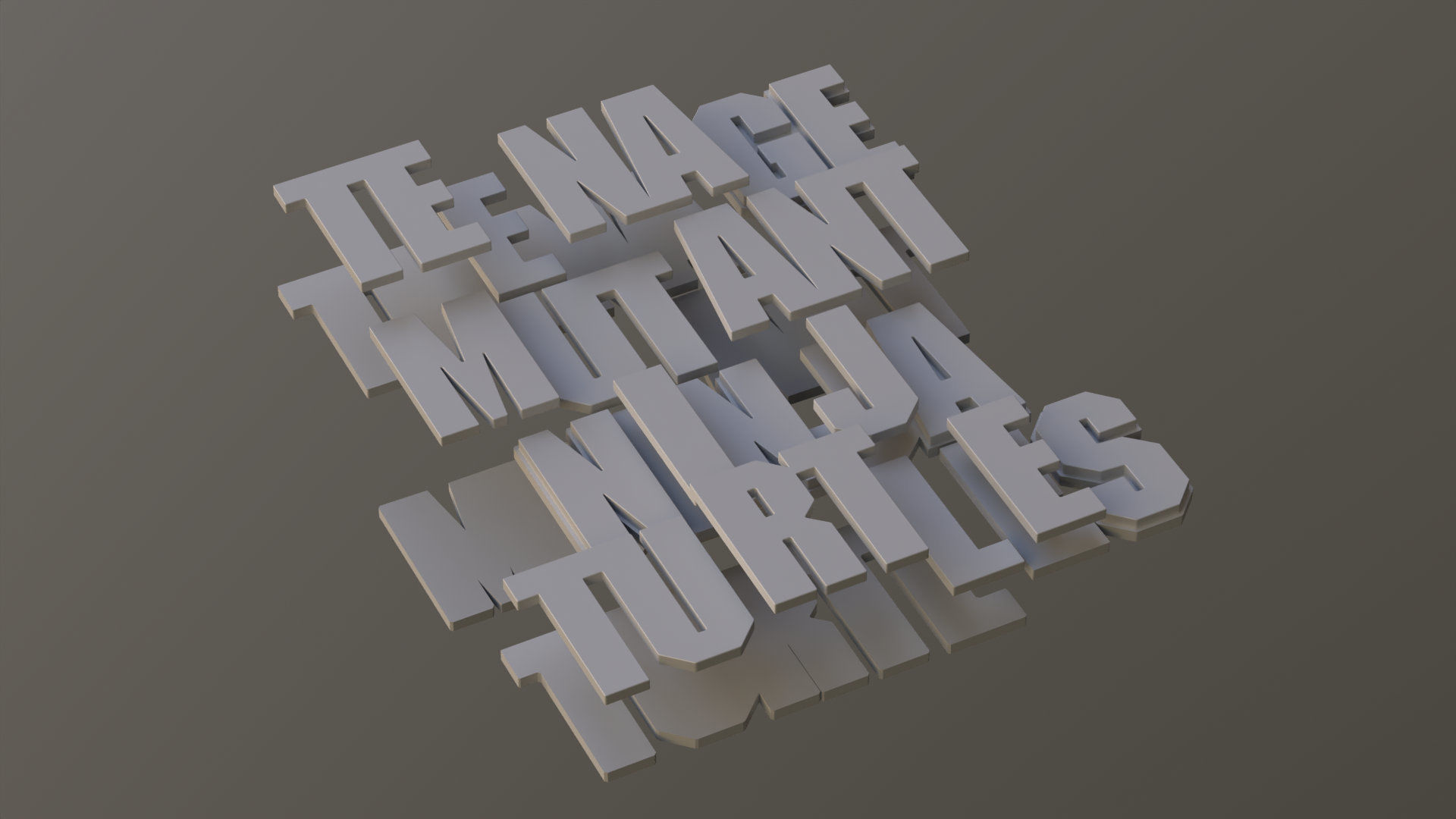 3D model TMNT all logos 1984 to 2023 Renderable and Printable models VR ...