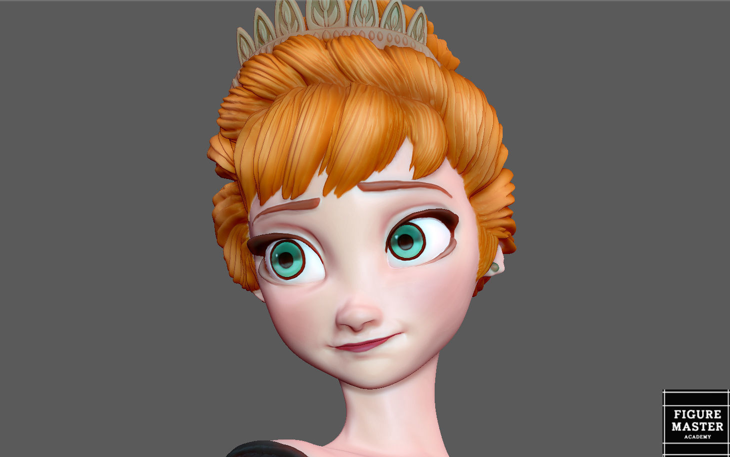 ANNA QUEEN MODEL REFINED DISNEY FROZEN2 ANIME CHARACTER 3D model 3D ...