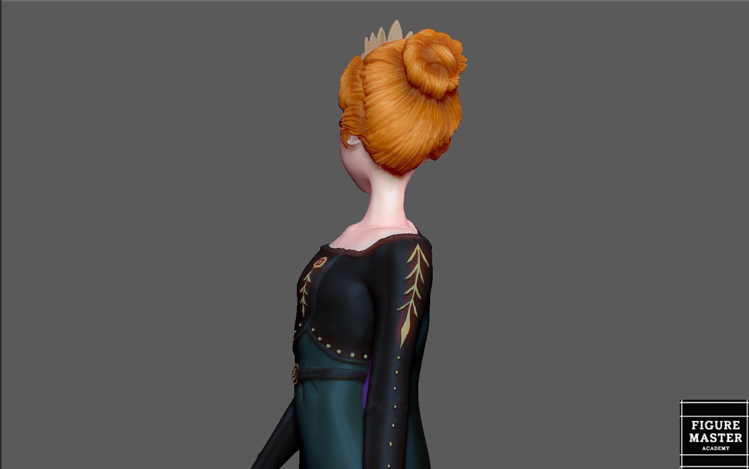 ANNA QUEEN MODEL REFINED DISNEY FROZEN2 ANIME CHARACTER 3D model 3D ...
