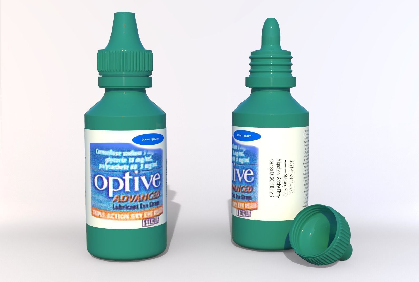 Optive lubricant eye drops bottle 3D model | CGTrader