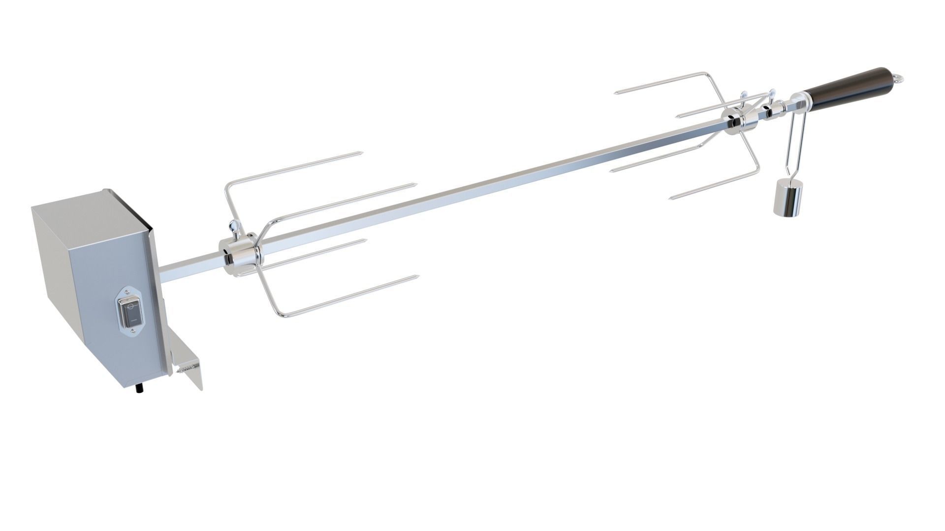 CNCEST Electric Grill Rotisserie Spit Rod 3D model | CGTrader