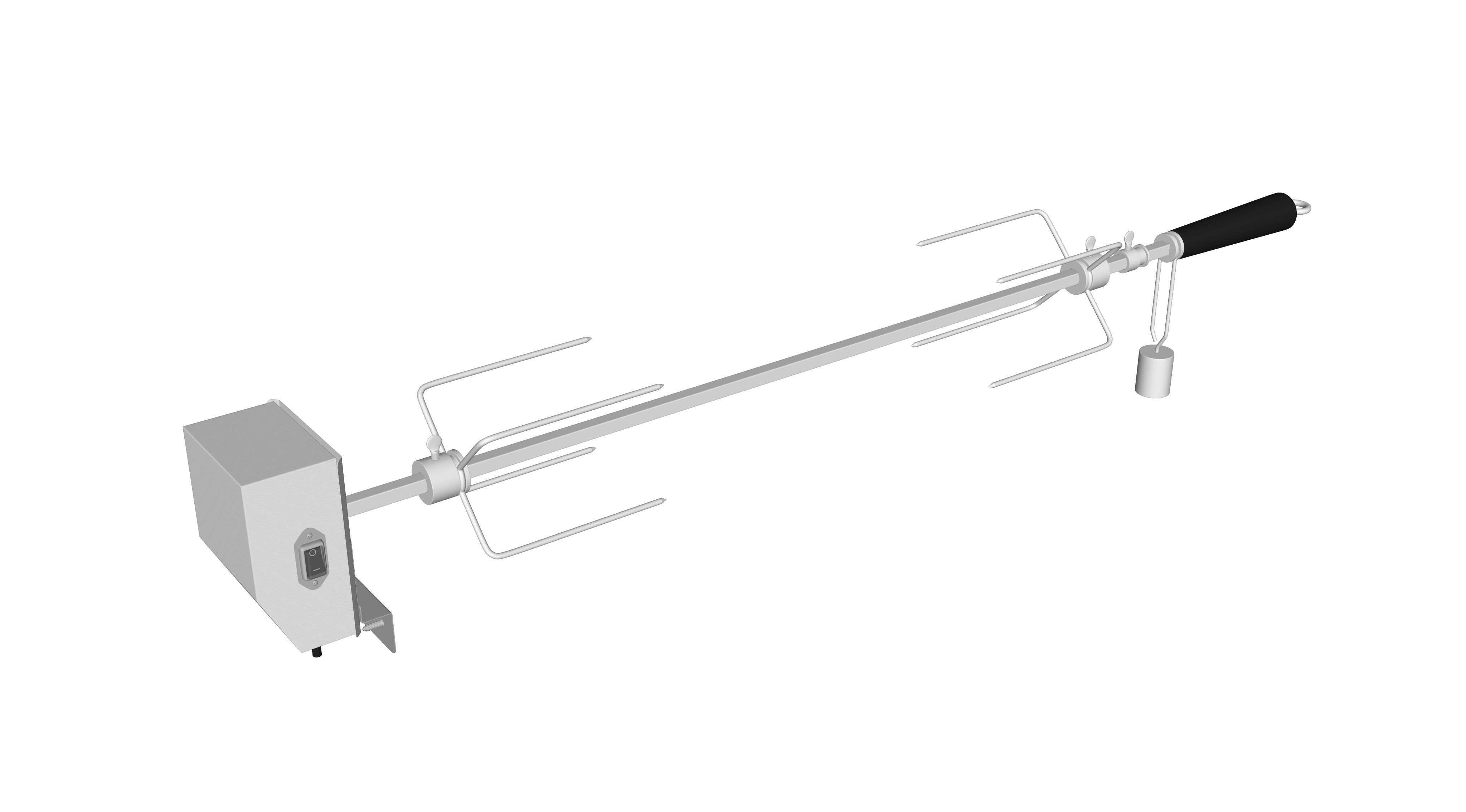CNCEST Electric Grill Rotisserie Spit Rod 3D model | CGTrader