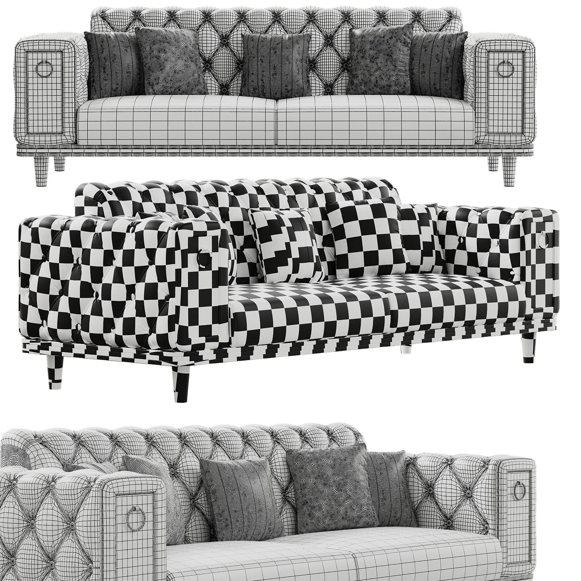 3D model Fh 7201 sofa set VR / AR / low-poly | CGTrader