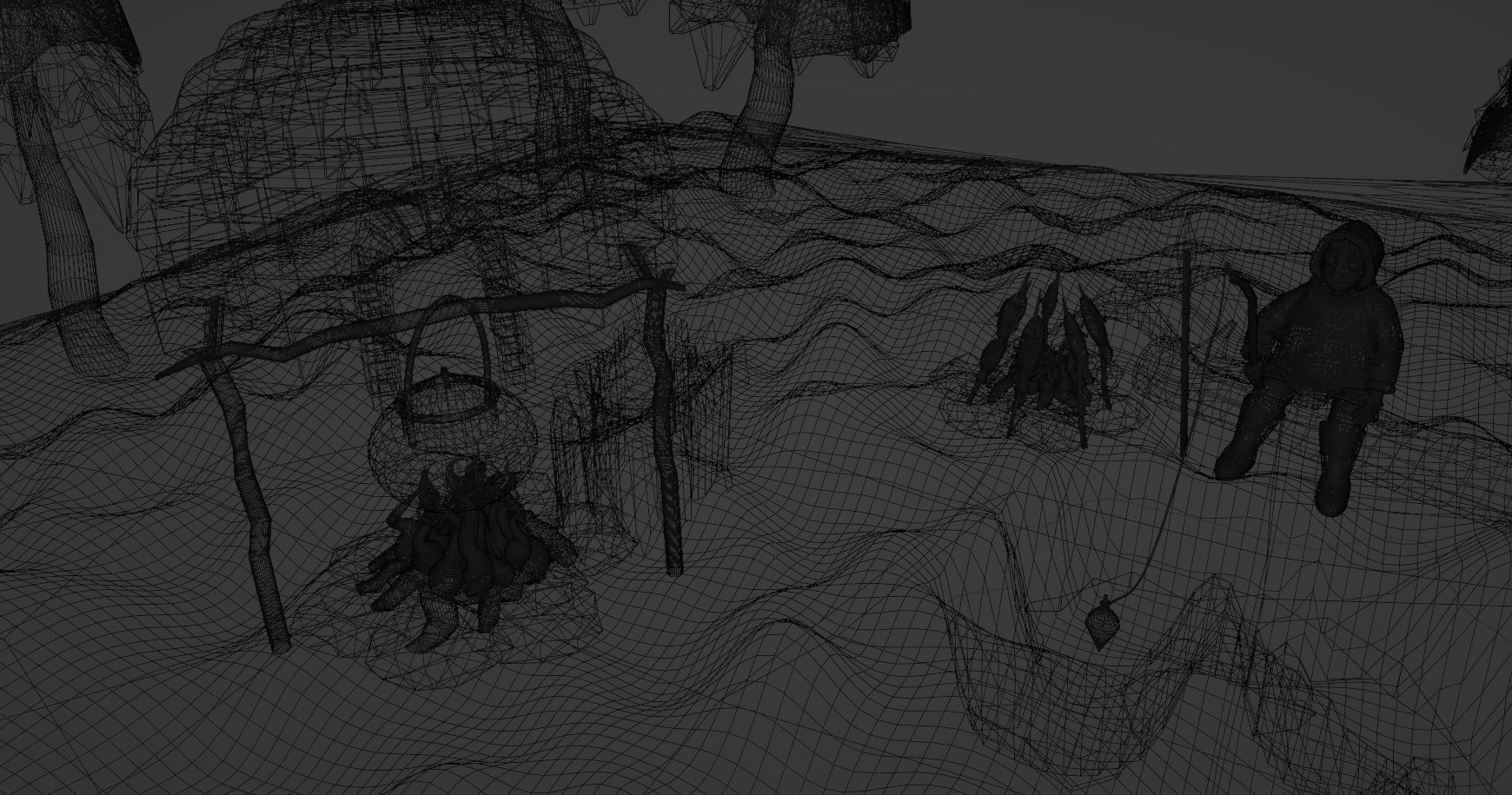 3D model Eskimo Life Diorama VR / AR / low-poly | CGTrader