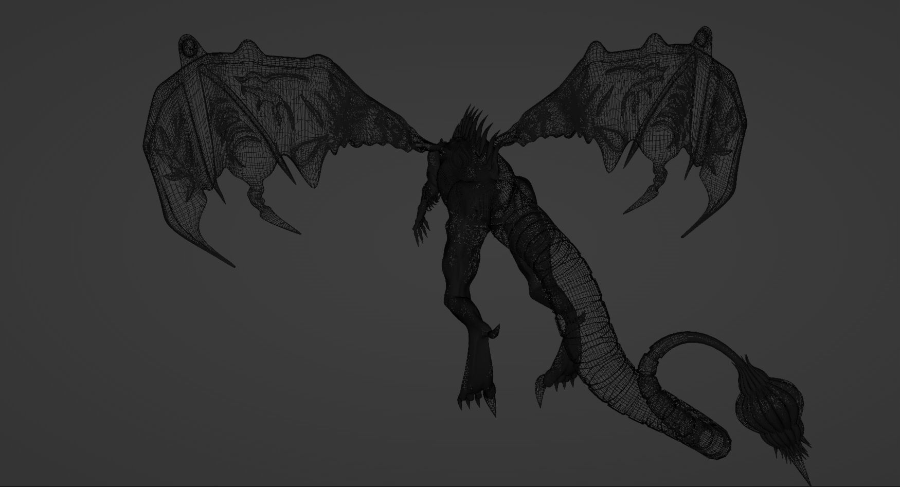 3D model Abyssal Black Dragon VR / AR / low-poly | CGTrader