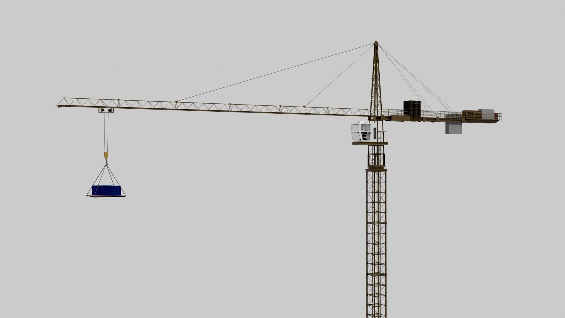 Construction Crane Mid Poly 3D model | CGTrader