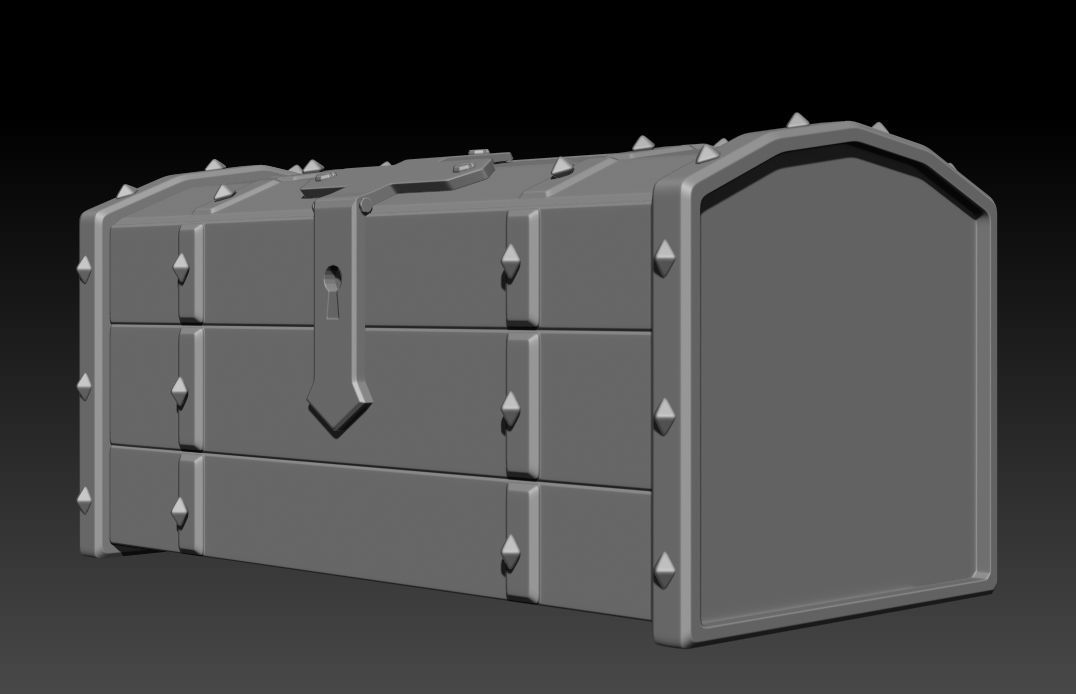 3D model 3D LOW POLY STYLIZED CRUSADER CHEST MODELLING VR / AR / low ...