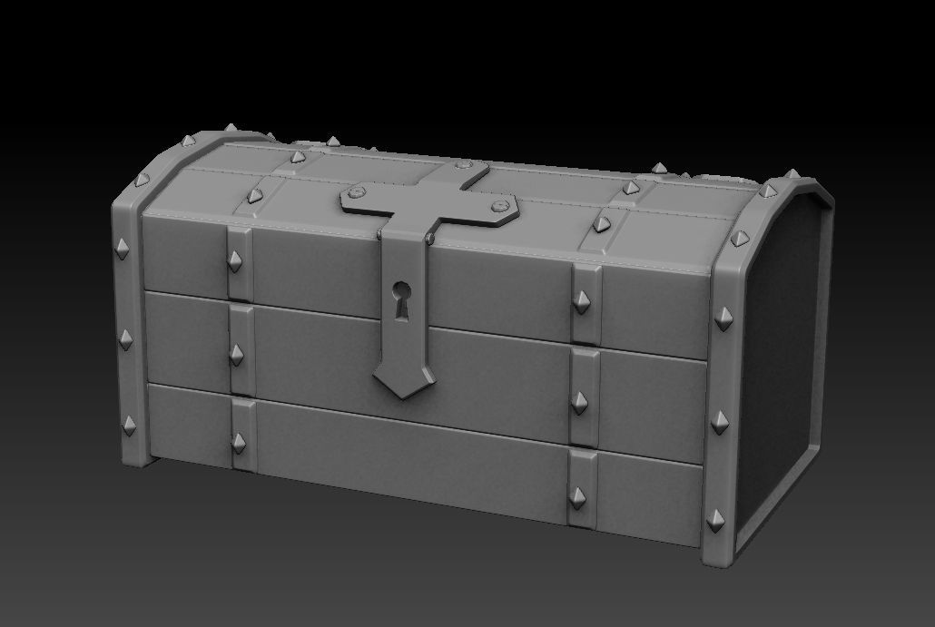 3D model 3D LOW POLY STYLIZED CRUSADER CHEST MODELLING VR / AR / low ...