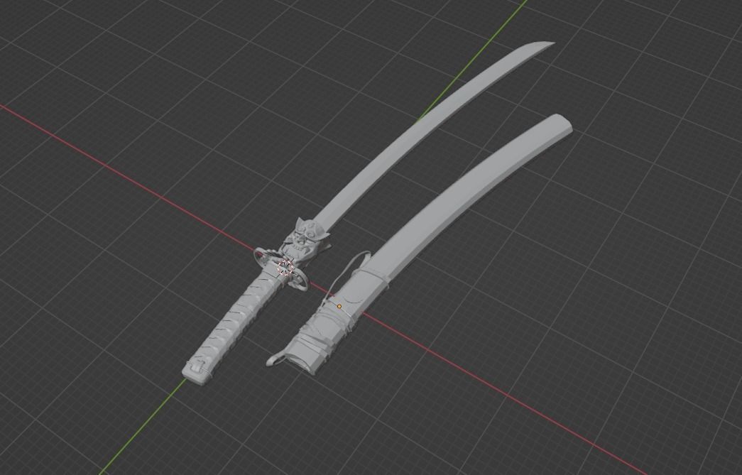 Valorant Oni 2 0 KATANA Samurai Blade 3D model | CGTrader