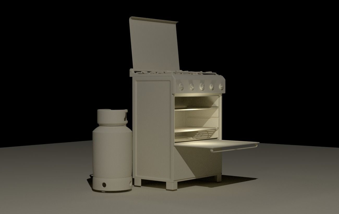 Homemade kitchen 3D model | CGTrader