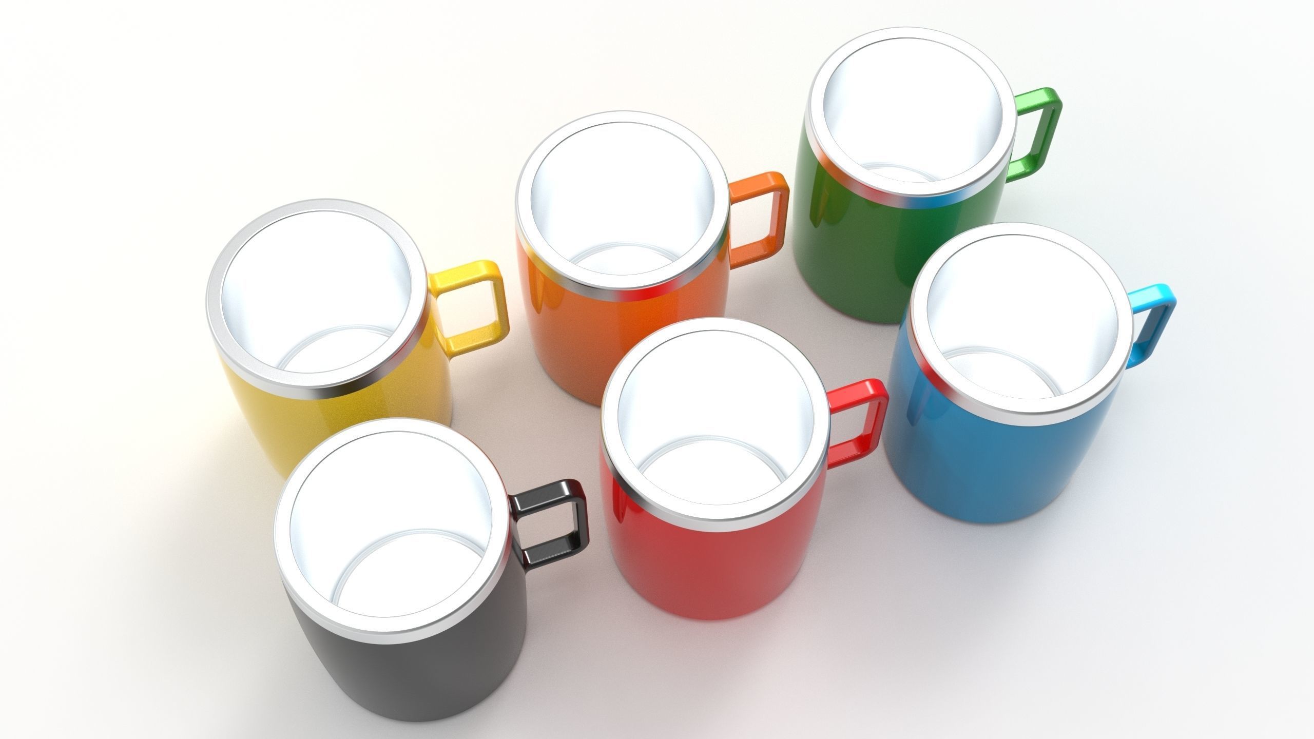 3D model Colorful thermos cups VR / AR / low-poly | CGTrader