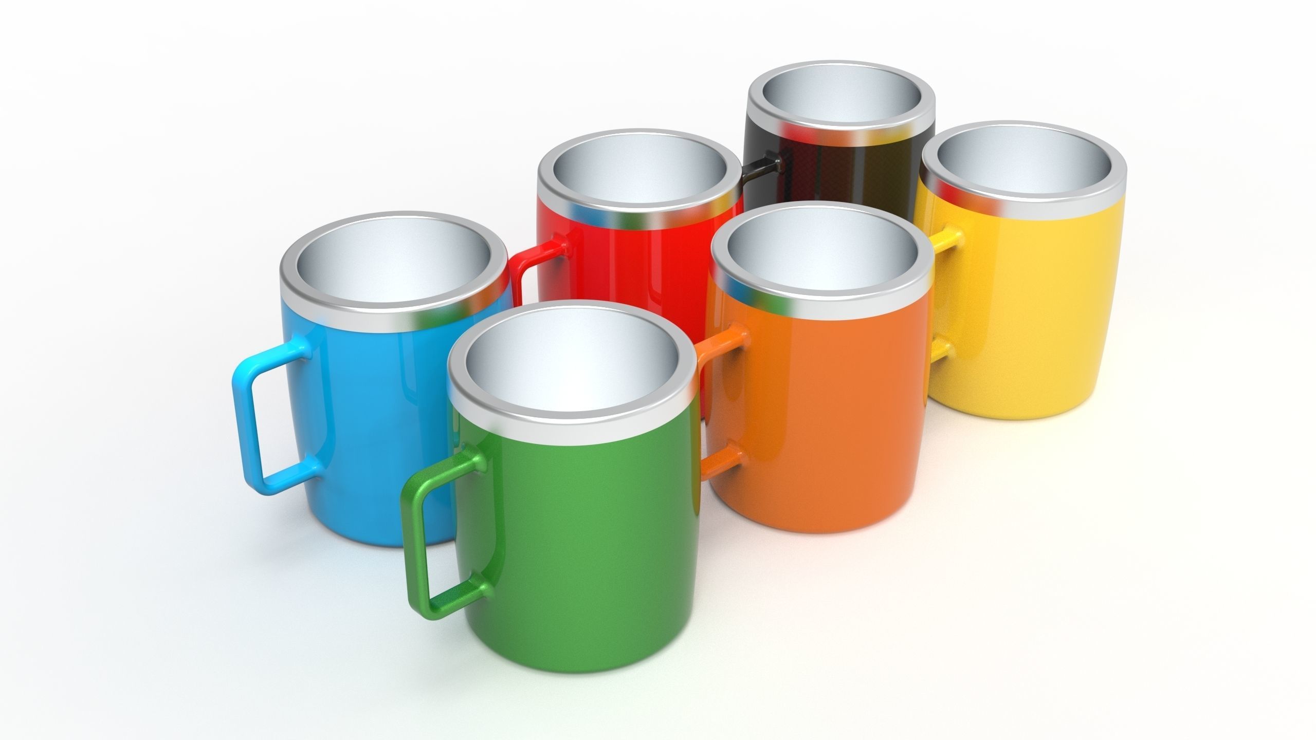 3D model Colorful thermos cups VR / AR / low-poly | CGTrader