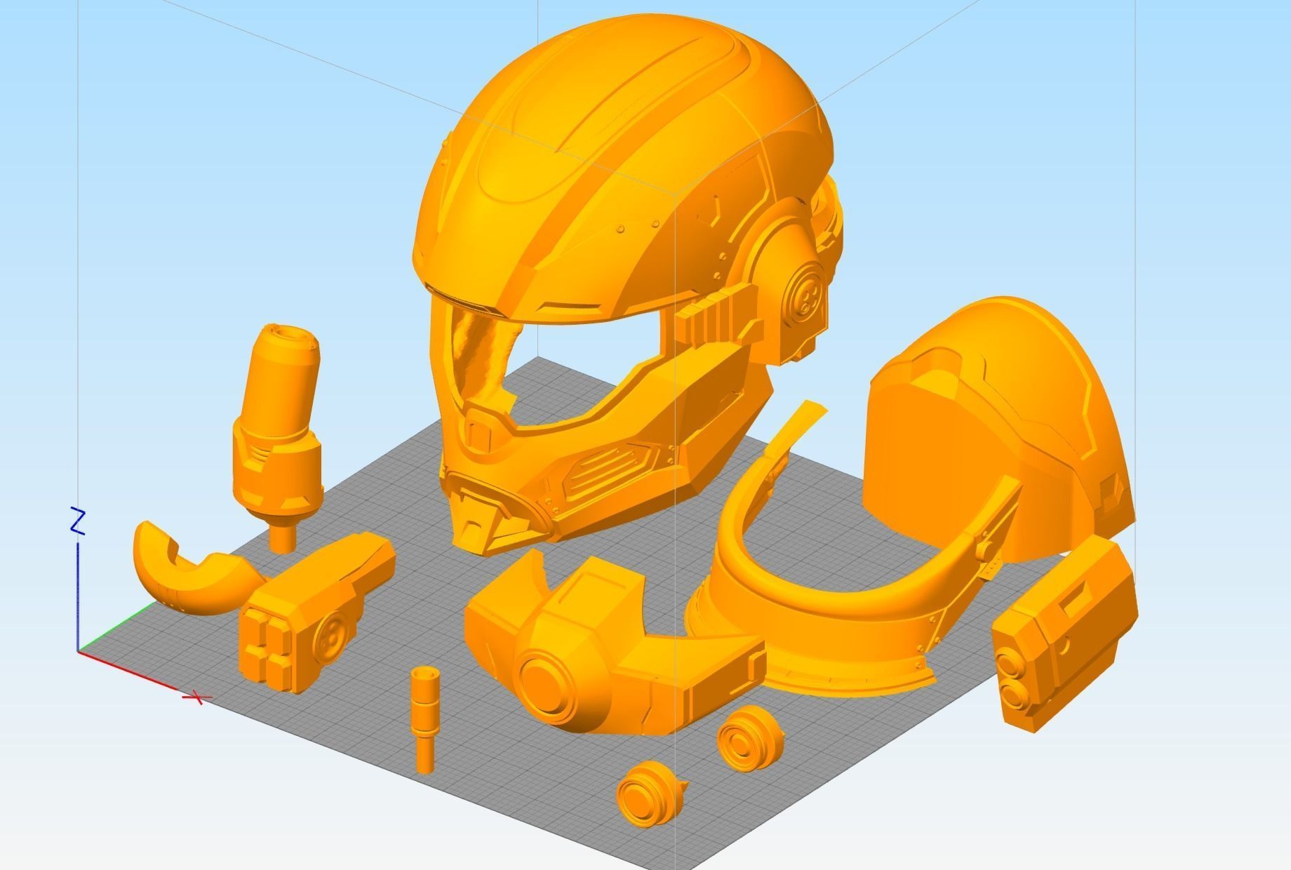 HAZOP helmet 3D print file 3D model 3D printable | CGTrader