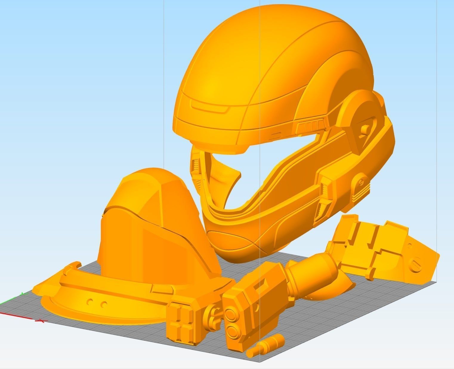 ODST Helmet 3D print file 3D model 3D printable | CGTrader