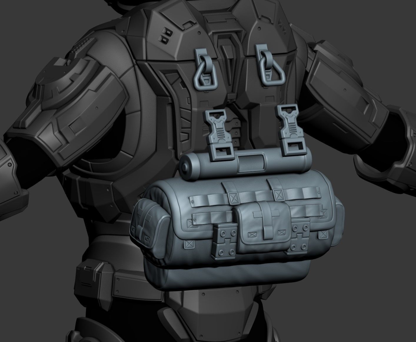 Marksman rear pack 3D model 3D printable | CGTrader