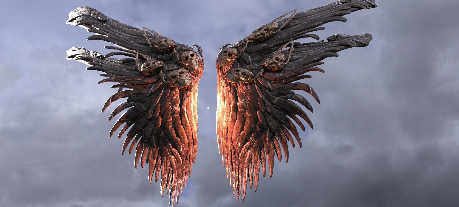 Dark Death Scythe Wings 3 3D model | CGTrader