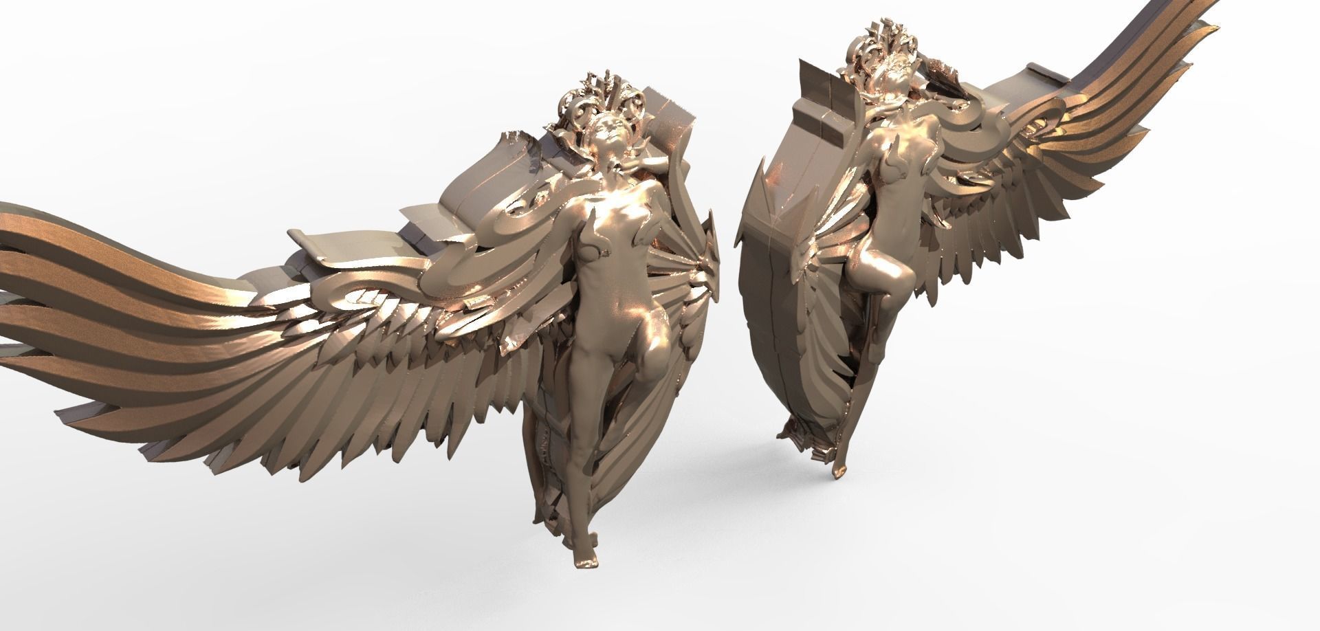 Angel Anatomy Sculptured Wings 2 3D model | CGTrader