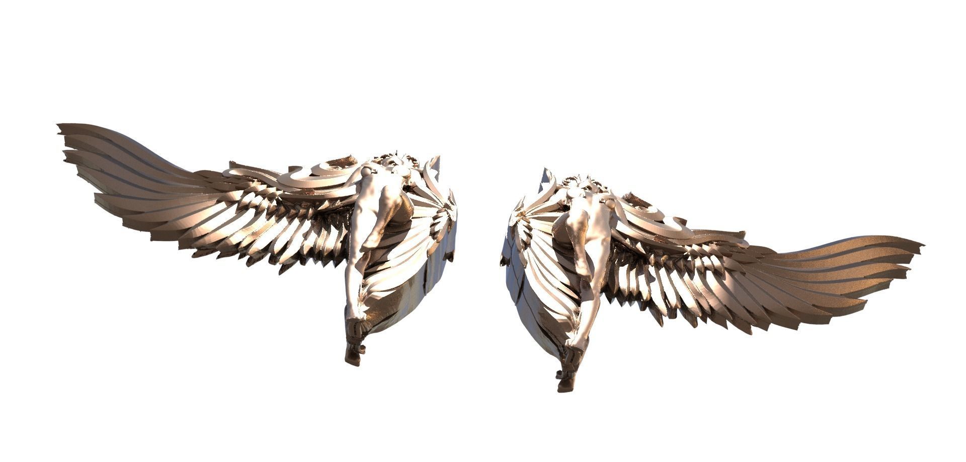 Angel Anatomy Sculptured Wings 2 3D model | CGTrader