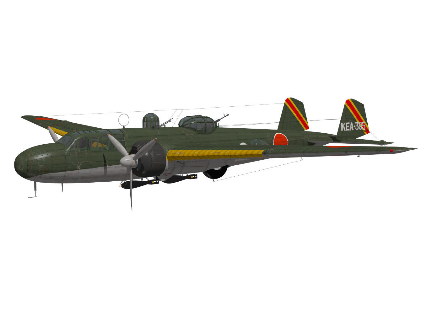 Mitsubishi G3M Nell Type23 3D model | CGTrader