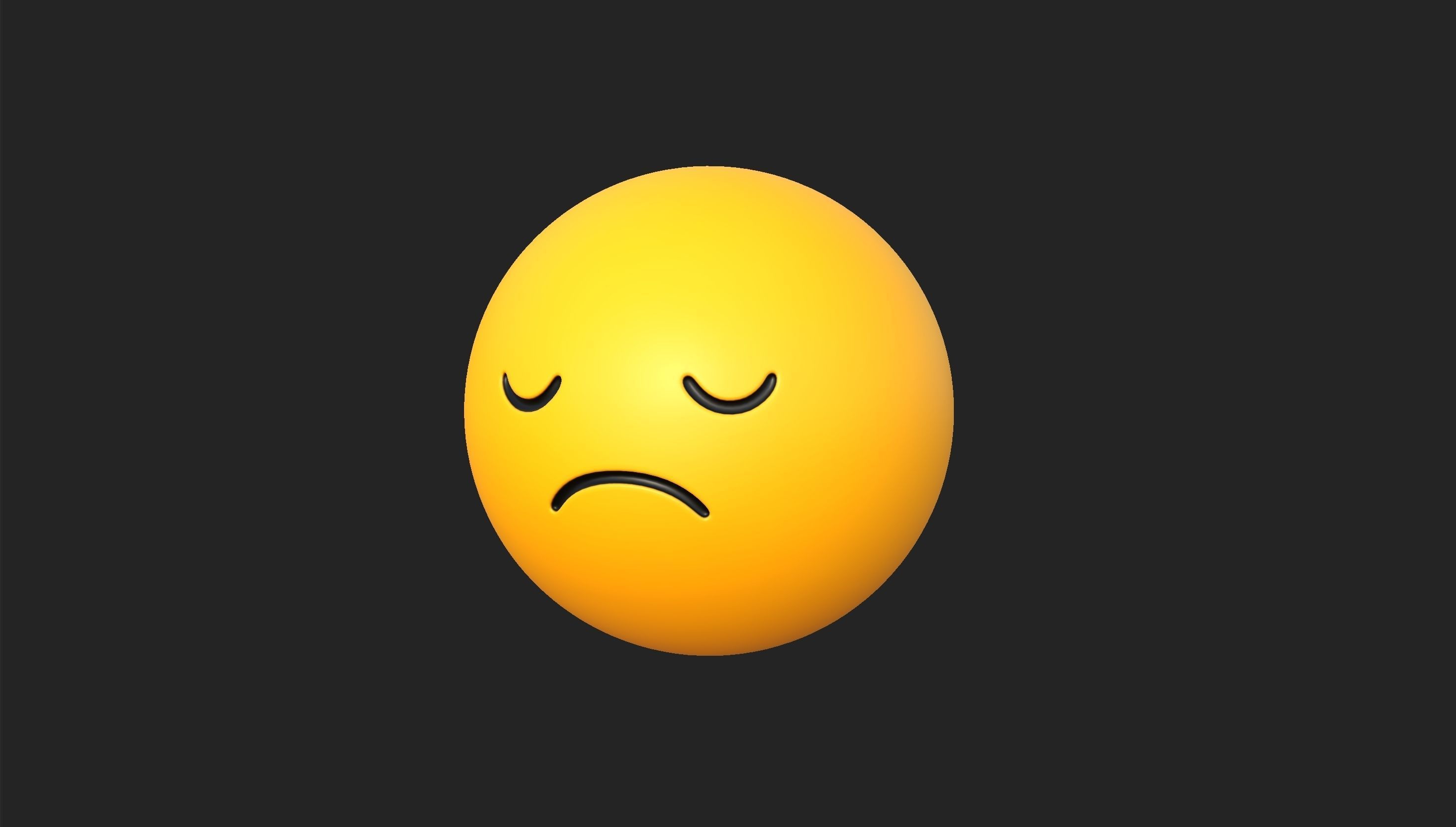 Symbol016 Sad Emoji 3D model | CGTrader