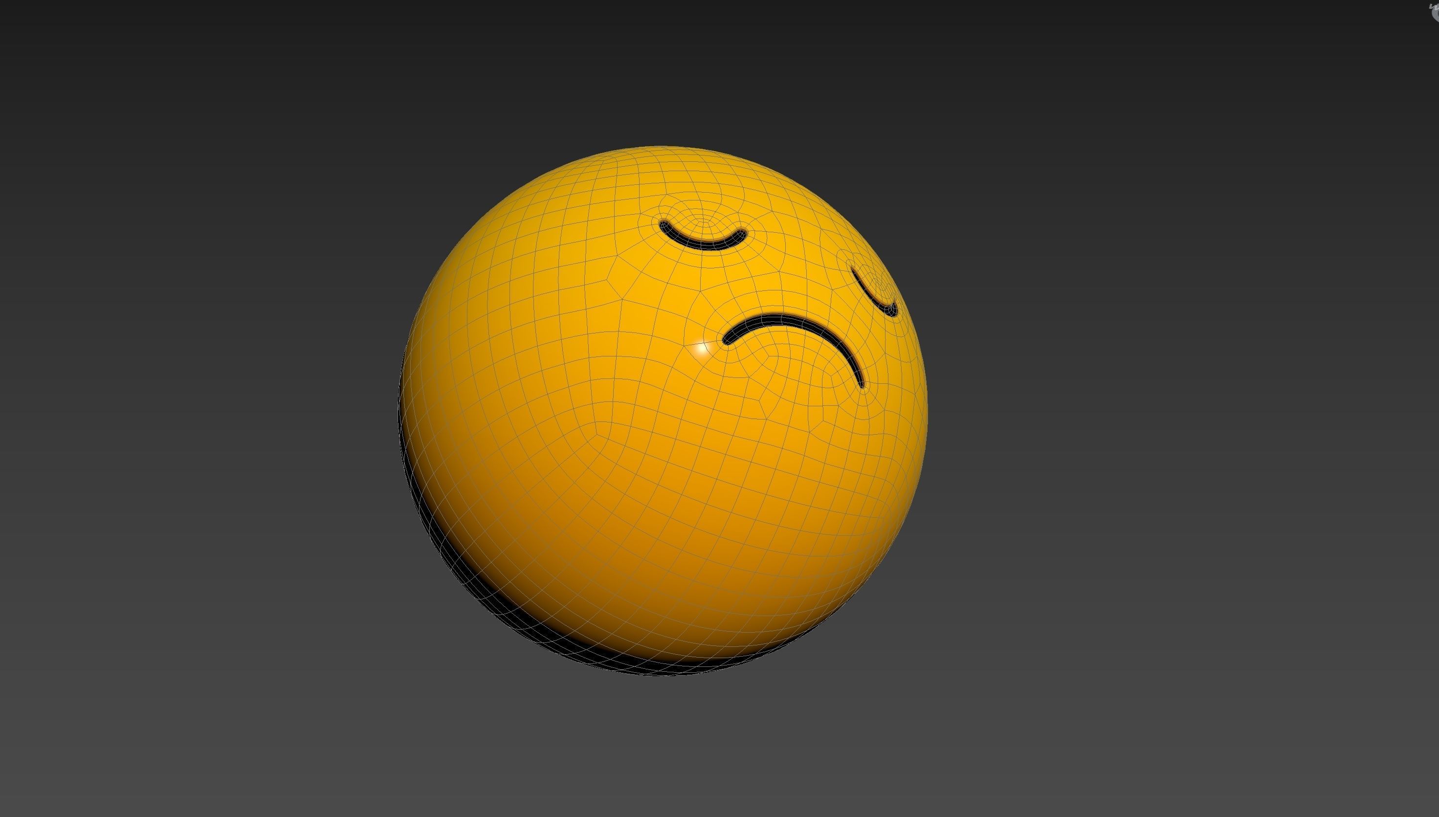 Symbol016 Sad Emoji 3D model | CGTrader