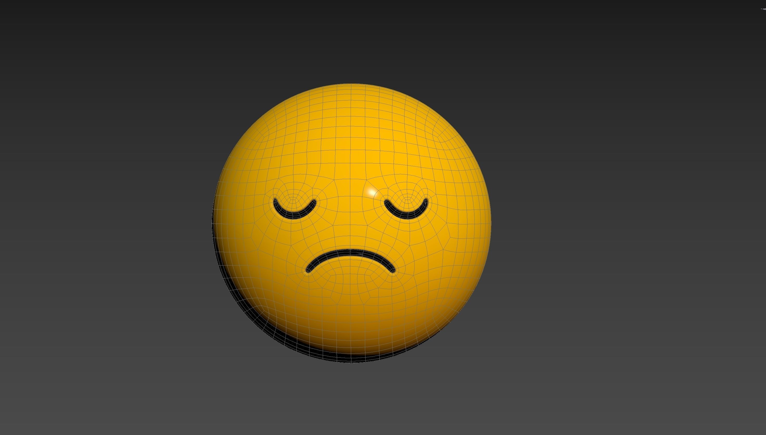 Symbol016 Sad Emoji 3D model | CGTrader