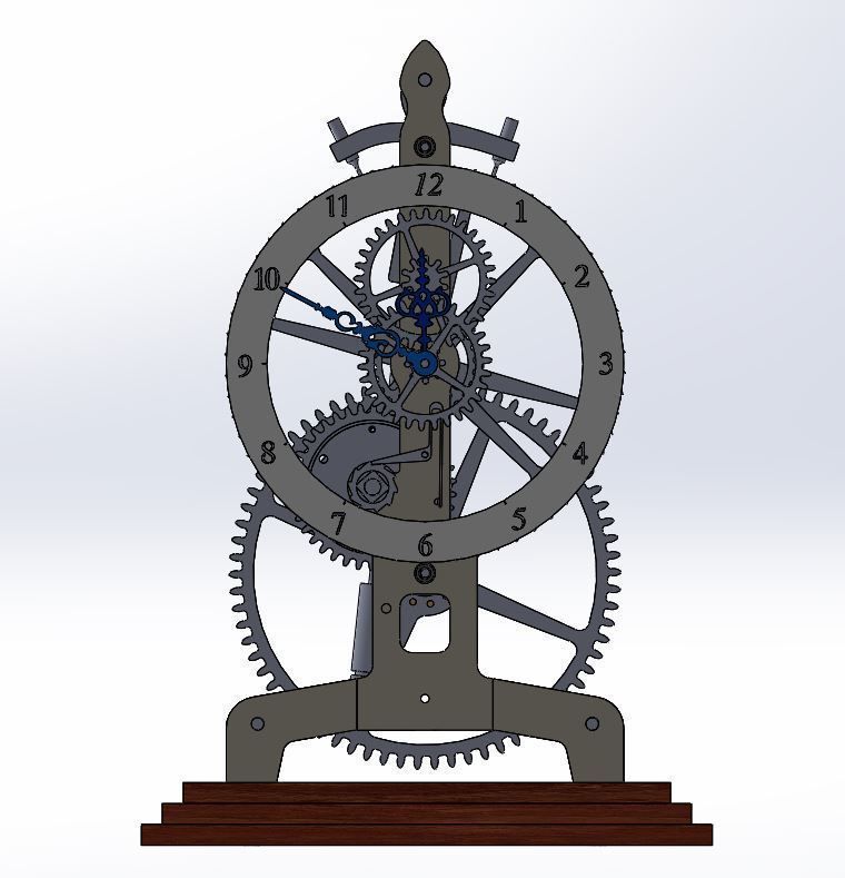 Gear Clock 3D model 3D printable | CGTrader