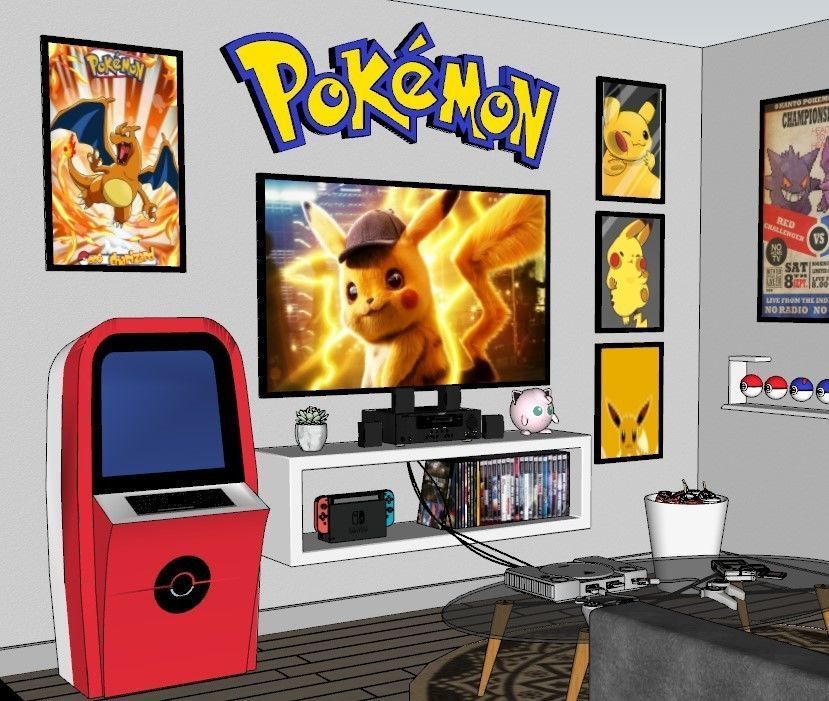 Pokemon Room 3D model animated | CGTrader
