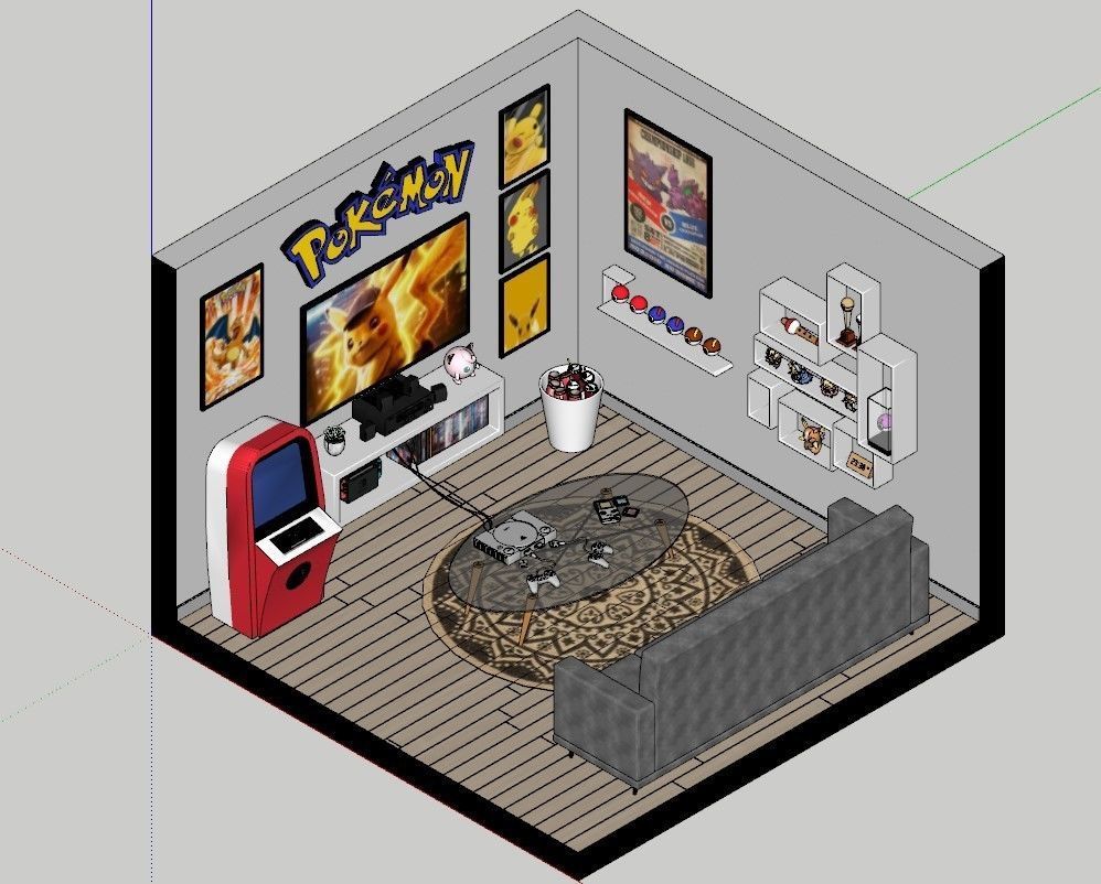 Pokemon Room 3D model animated | CGTrader