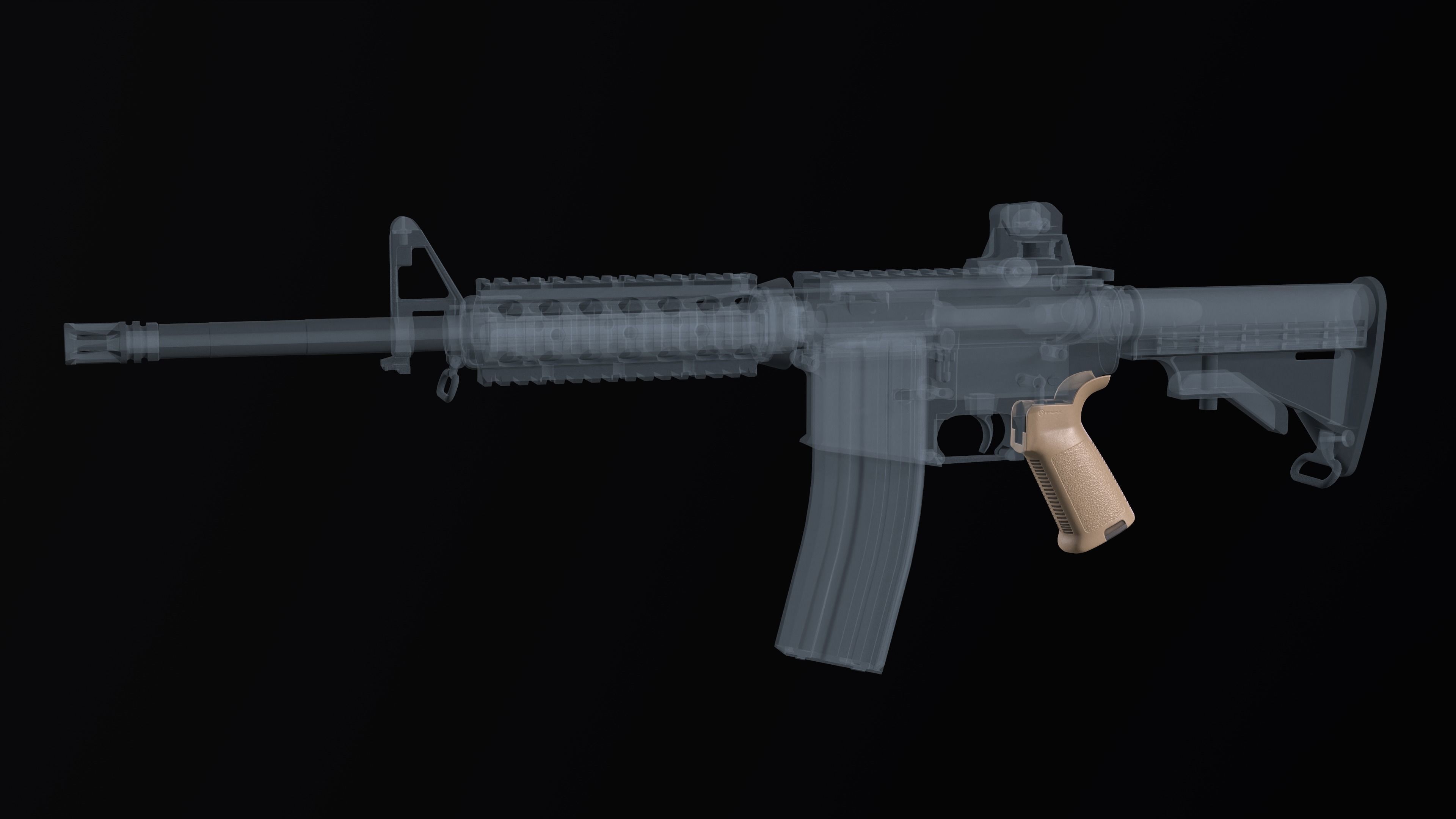 3D model Magpul MOE pistol grip ar15 m4 VR / AR / low-poly | CGTrader