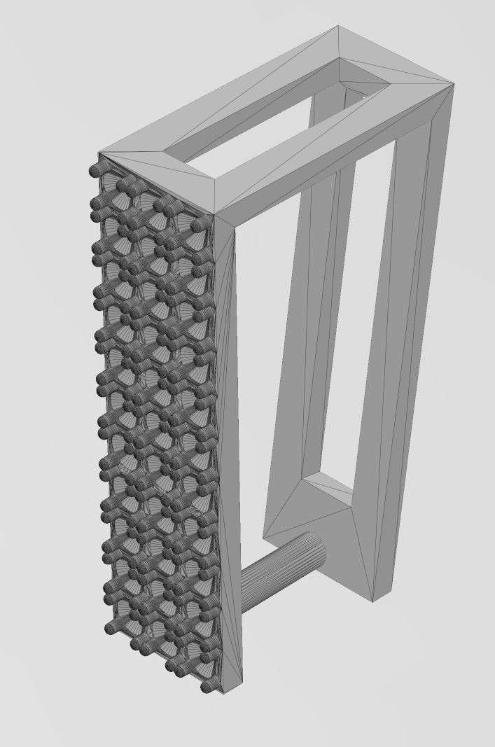 Iced rectangular open bail 3D model 3D printable | CGTrader