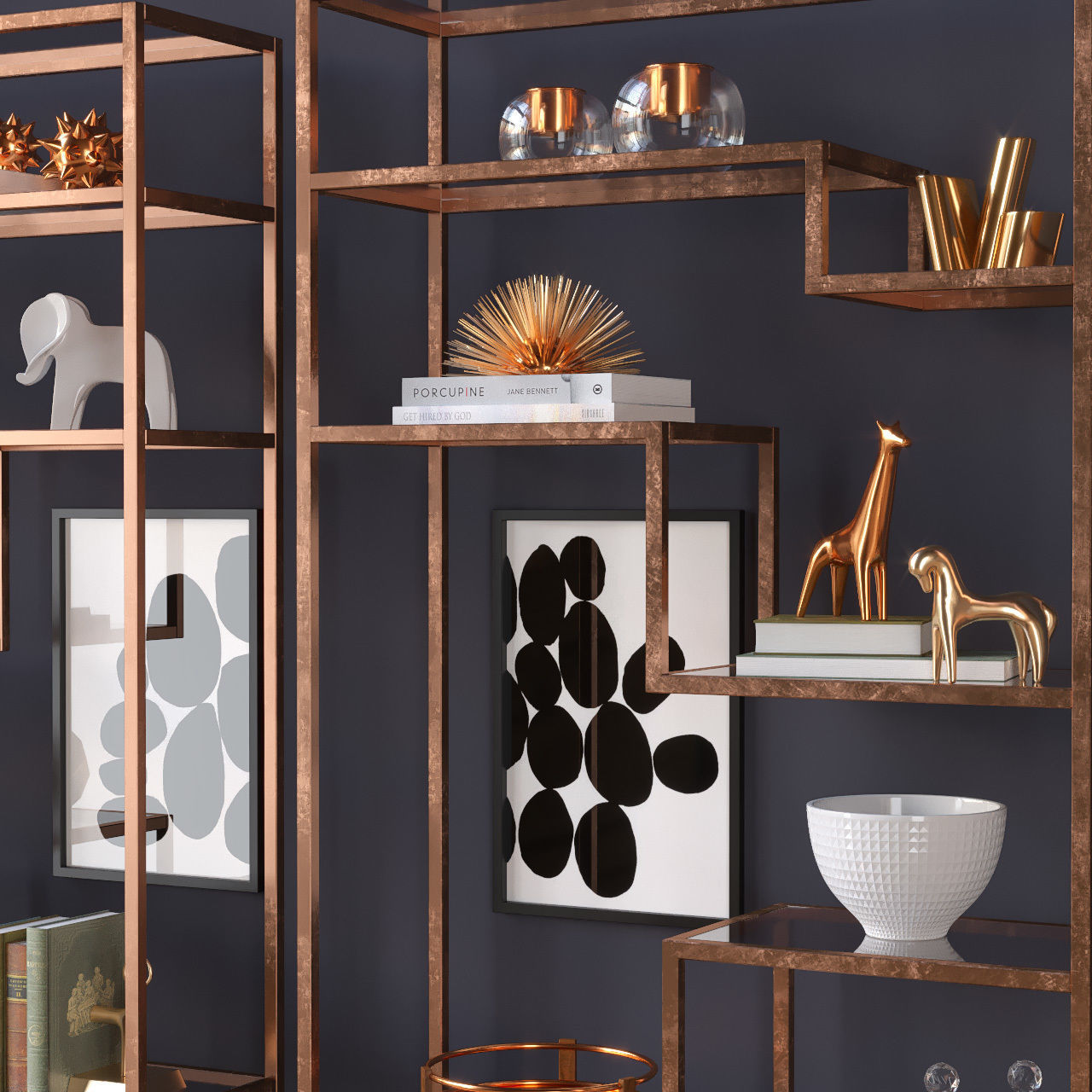 Bronze decorative set 3D model | CGTrader