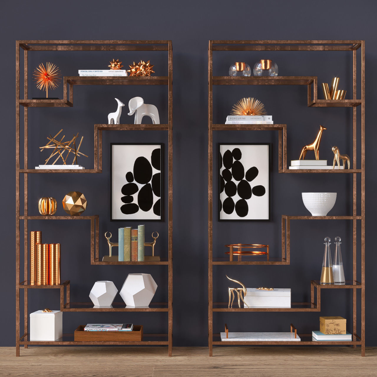 Bronze decorative set 3D model | CGTrader