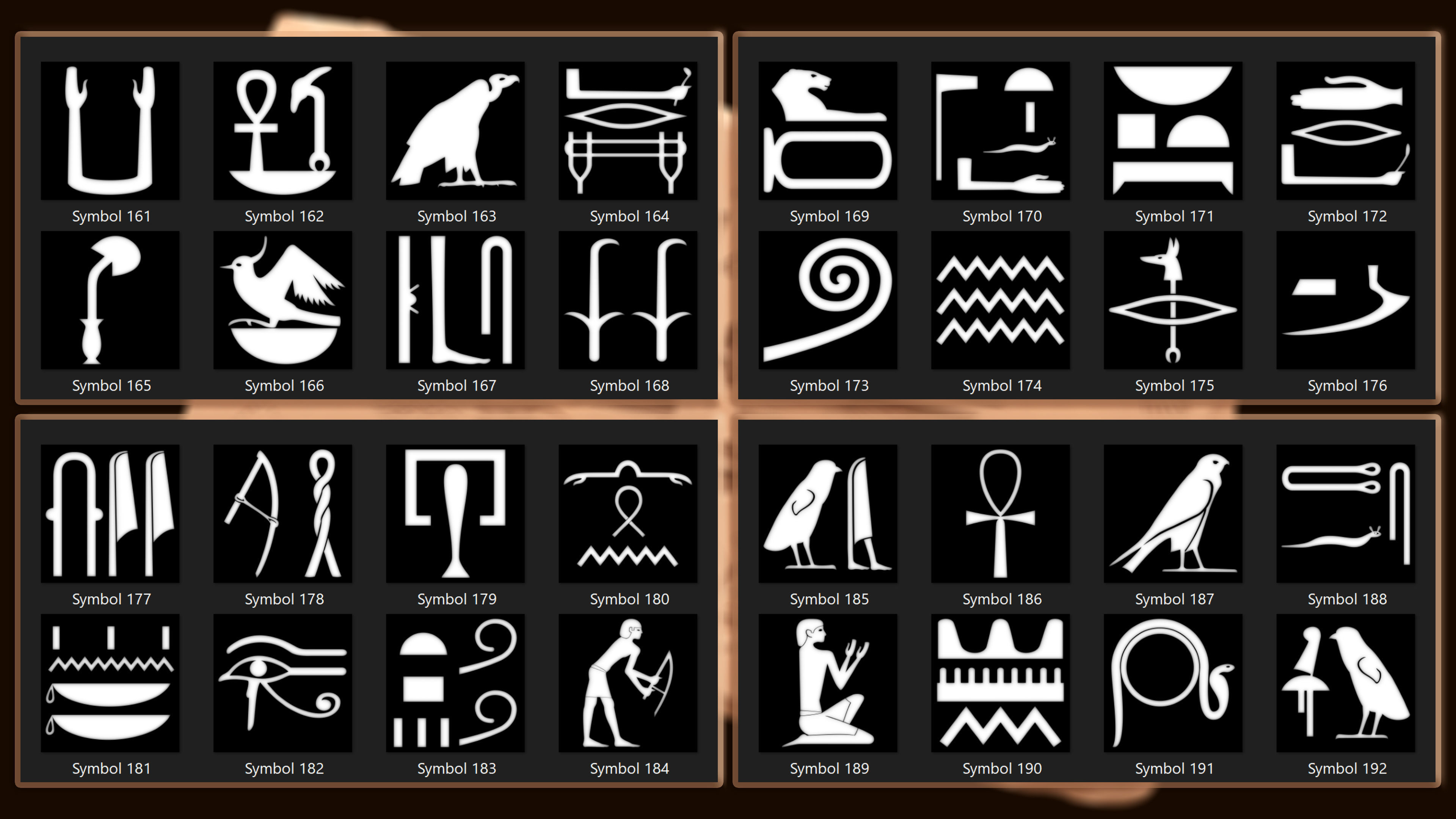 520 Egyptian Ancient symbol Alpha and photoshop brush 3D model | CGTrader