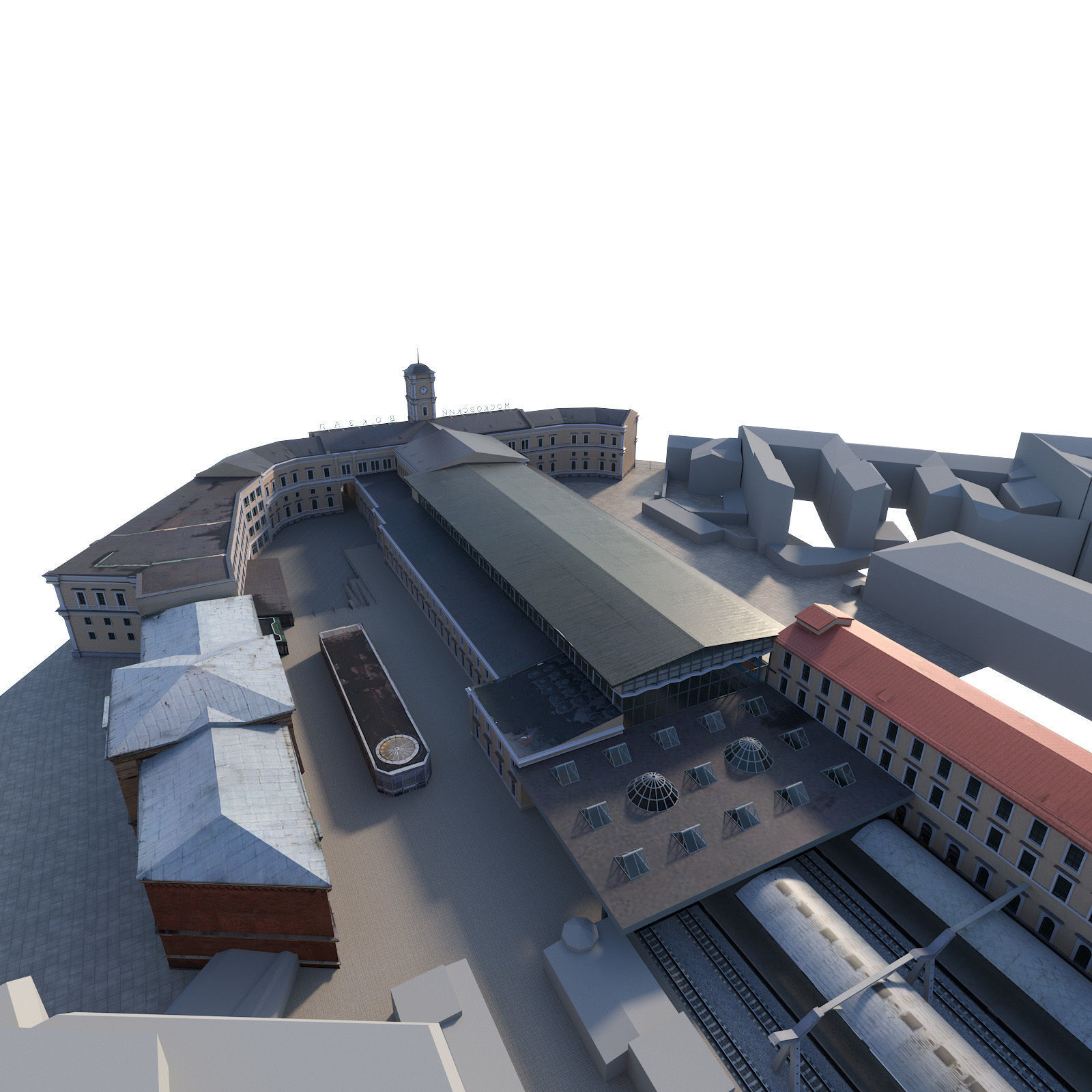 Moscow railway station in Sankt Peterburg 3D model | CGTrader