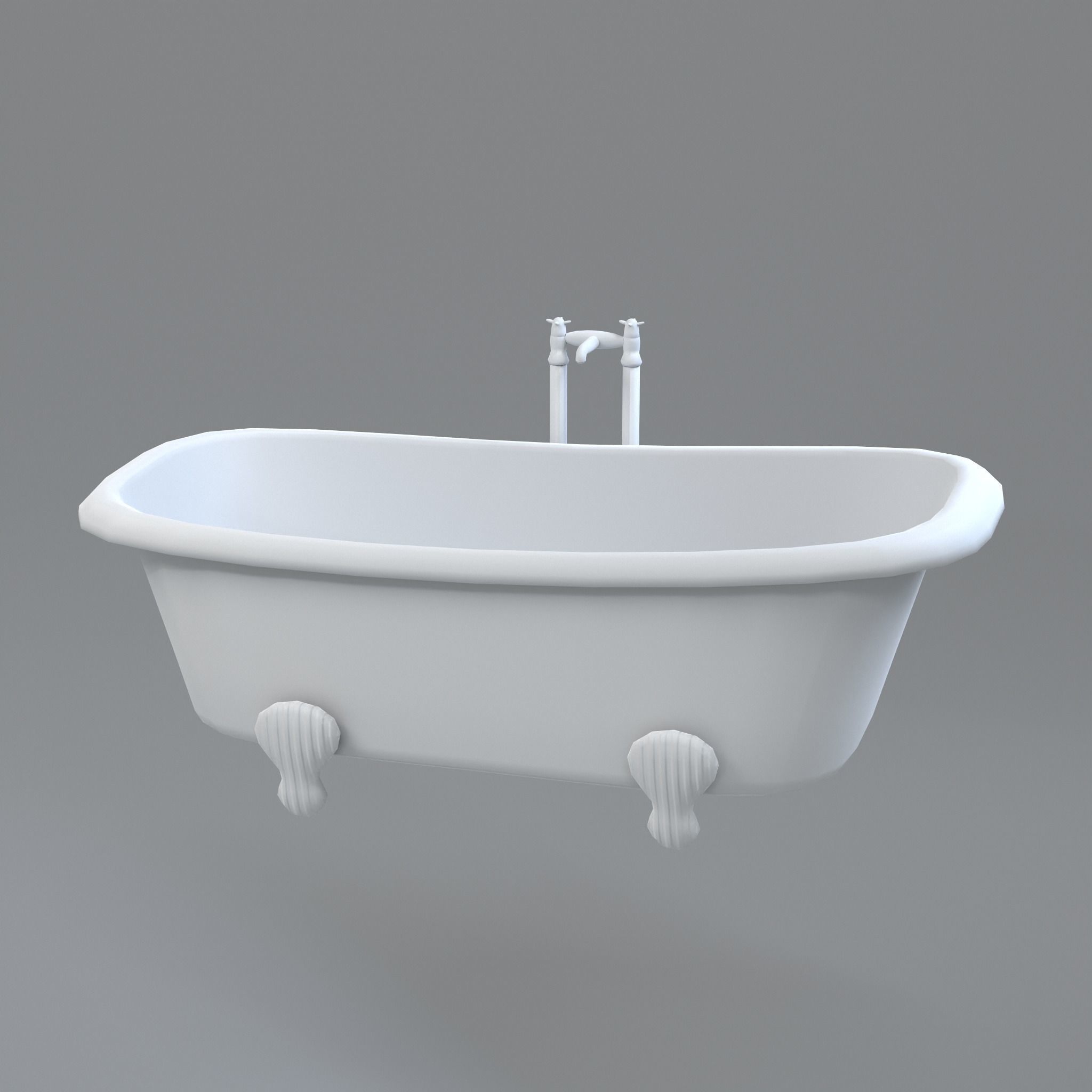 3D model Low Poly Bath Tub VR / AR / low-poly | CGTrader
