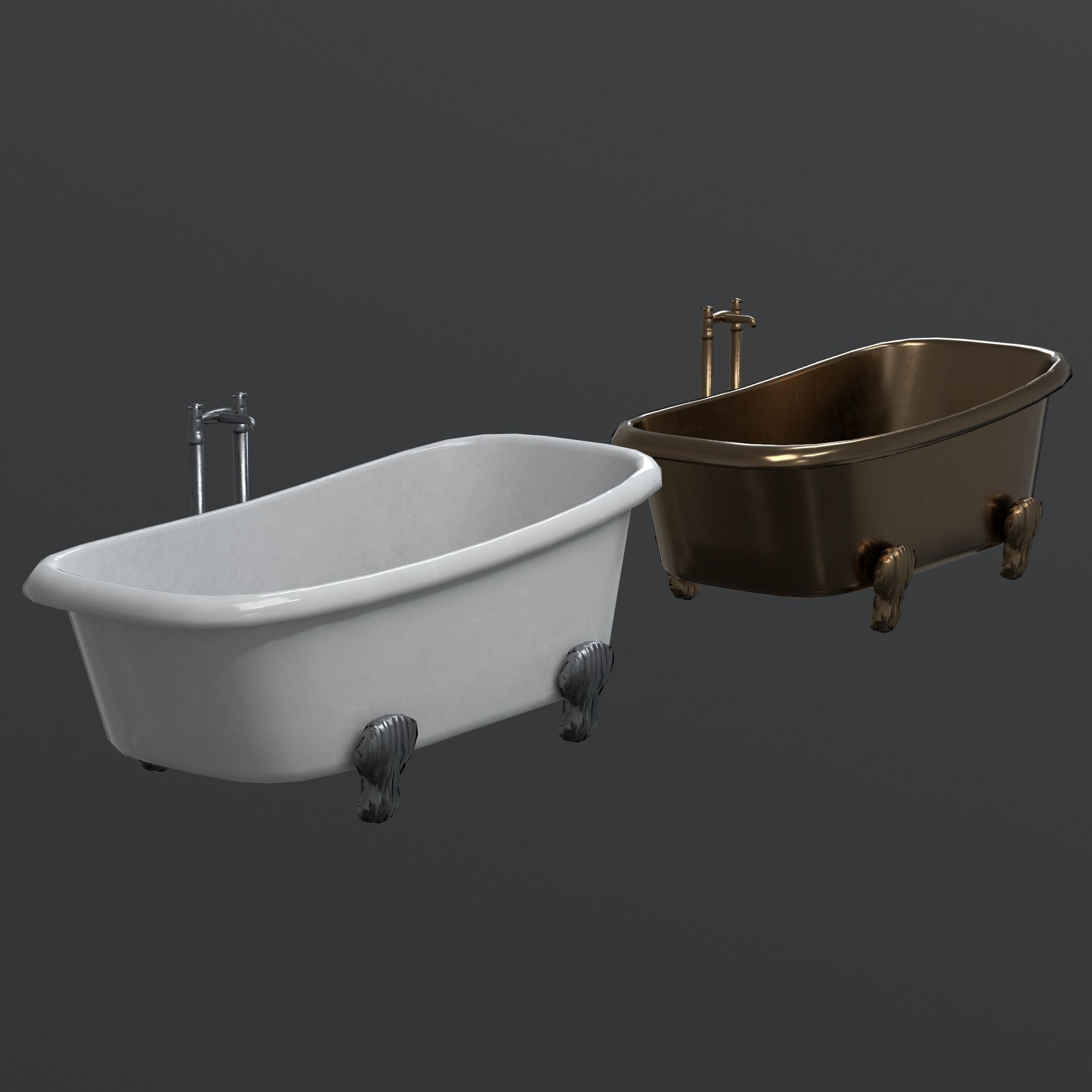 3D model Low Poly Bath Tub VR / AR / low-poly | CGTrader